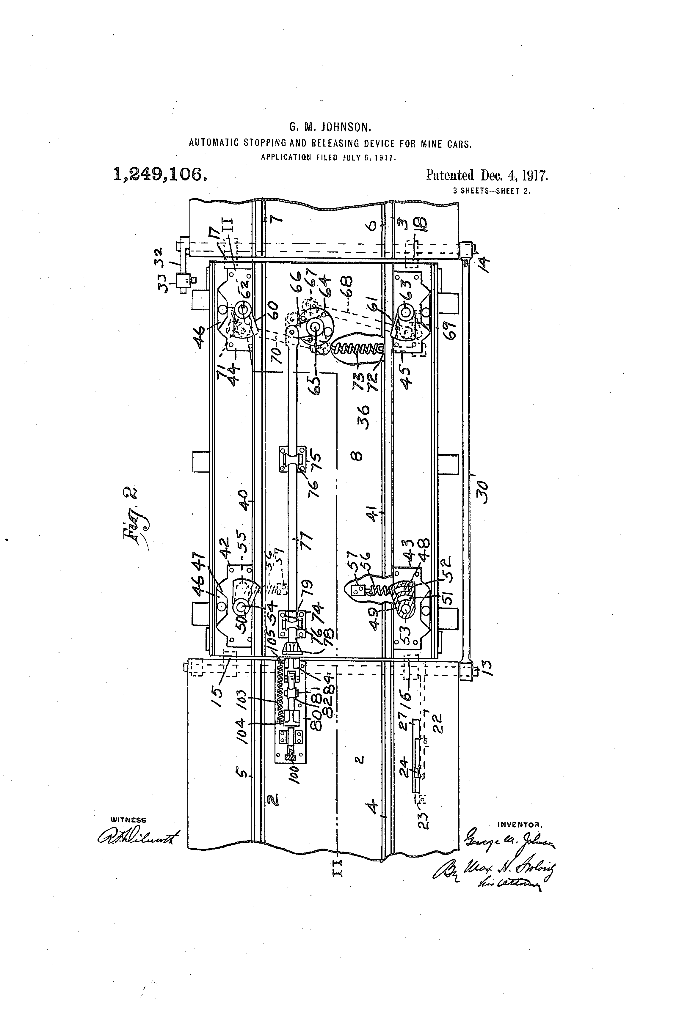 Automatic stopping and releasing device for mine cars – George M ...