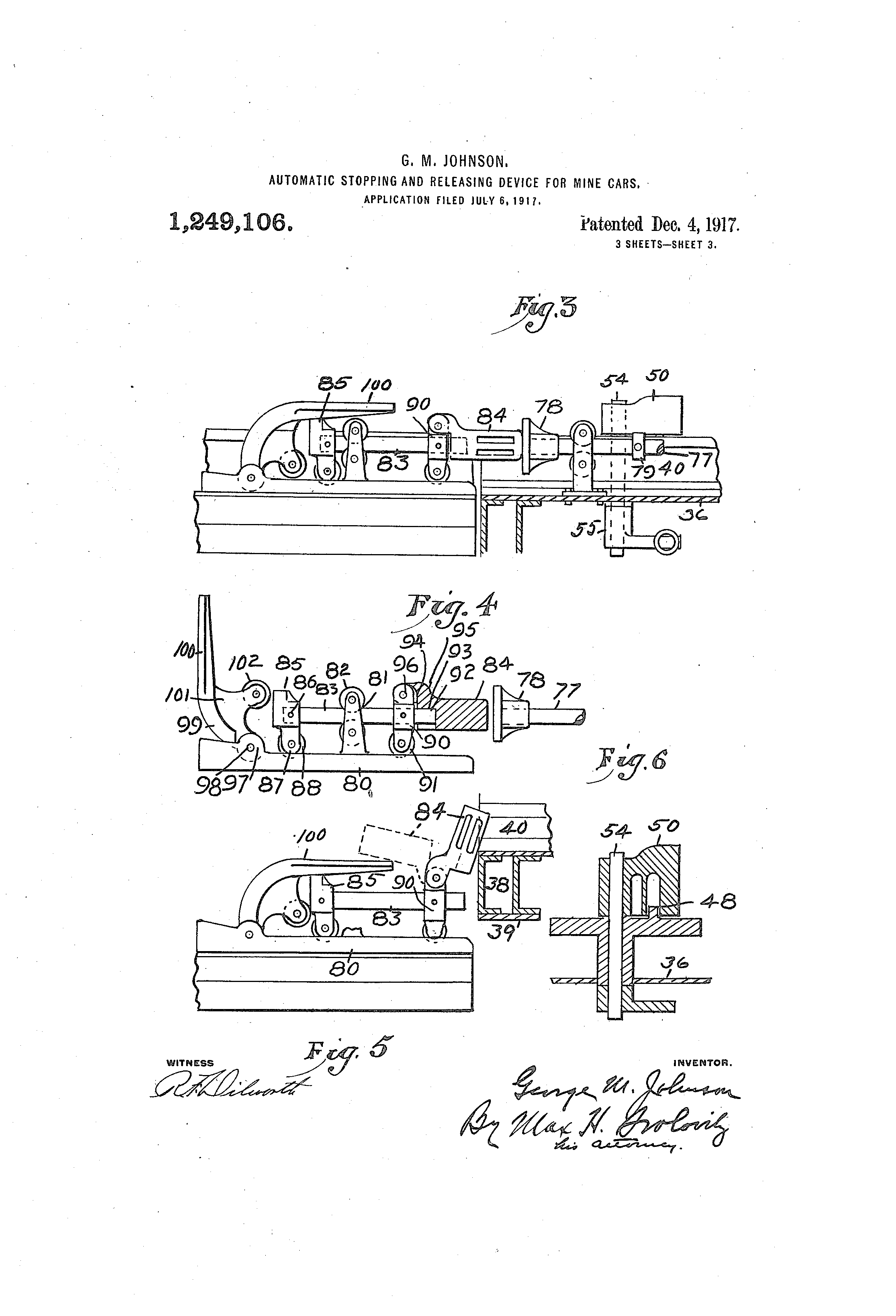 Automatic stopping and releasing device for mine cars – George M ...